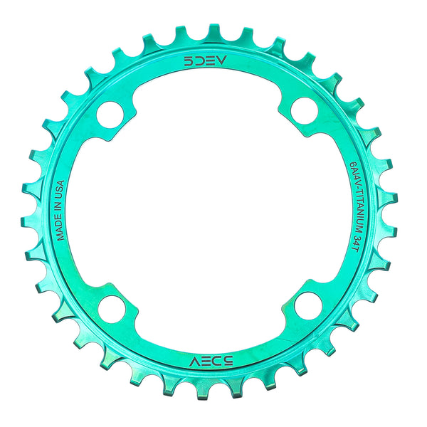 5DEV 104BCD Titanium Chainring | The Pro's Closet