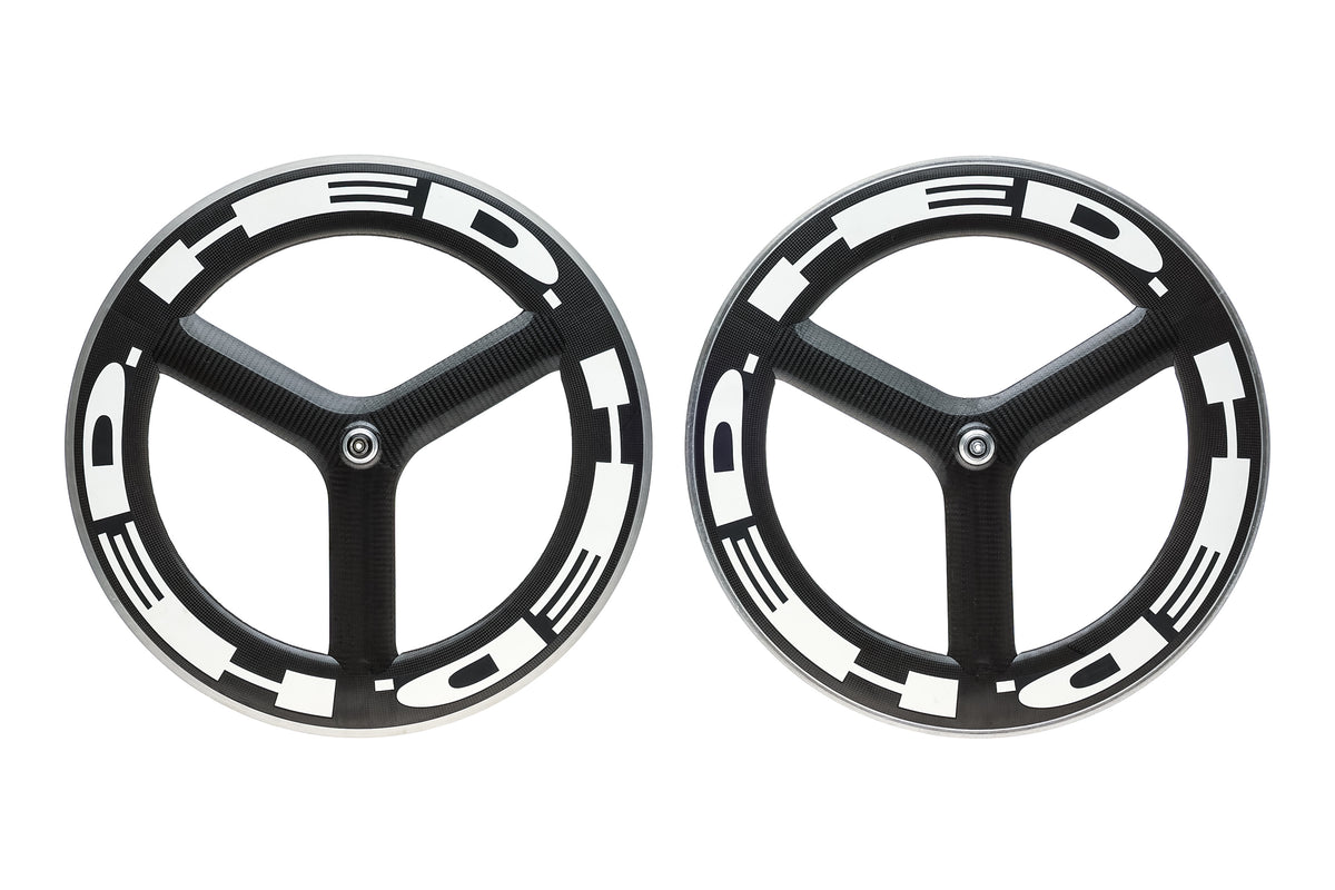 HED 3 Tri Spoke Aluminum/Carbon Clincher 700c Wheelset | The Pro's Closet – The Pro's Closet