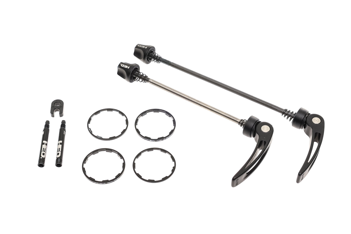 HED Jet RC6 Black Carbon/Alloy Tubeless 700c Whe | The Pro's Closet