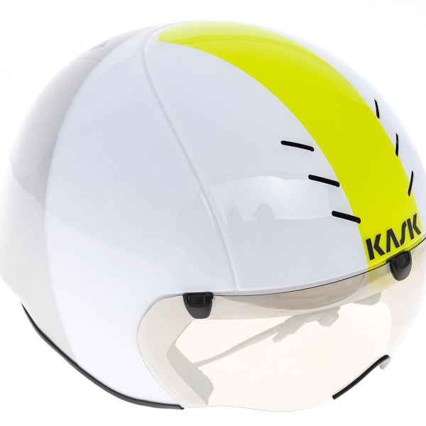 KASK Mistral Aero Helmet Medium 55-58cm White/Ye | The Pro's Closet
