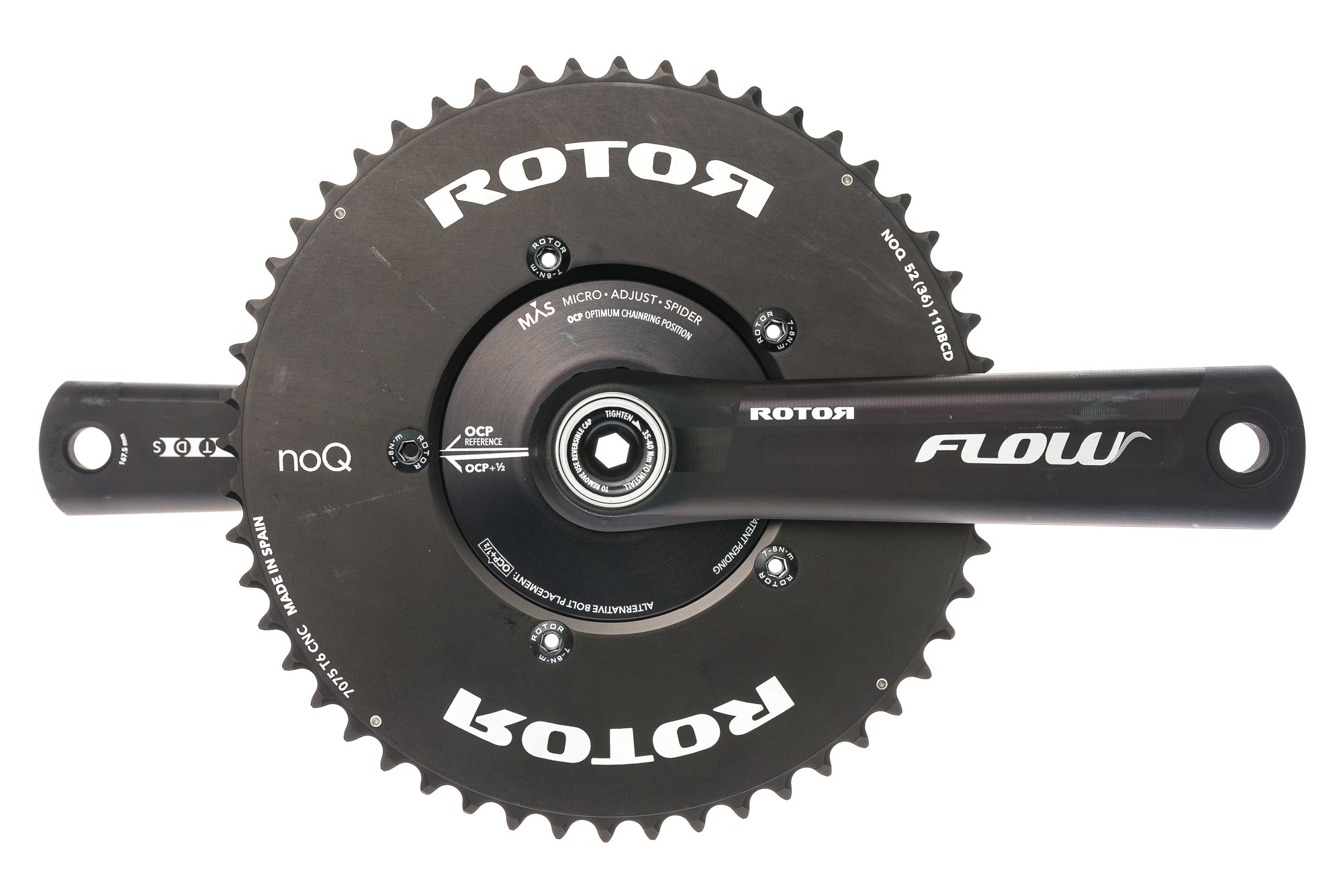 Rotor Flow Crank Set 11 Speed 167.5mm 52/36T 110 | The Pro's Closet