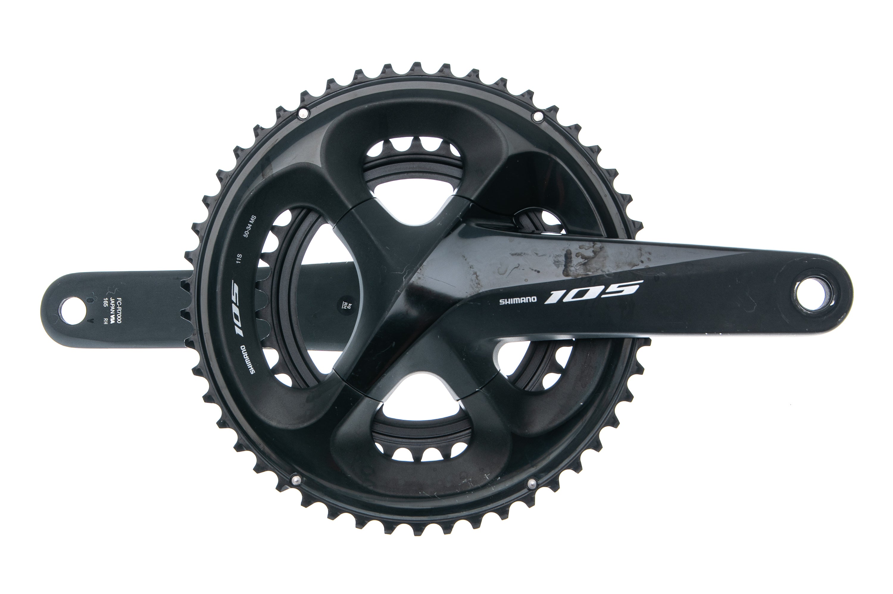Shimano 105 FC-R7000 Crankset 11 Speed 165mm 50/ | The Pro's Closet