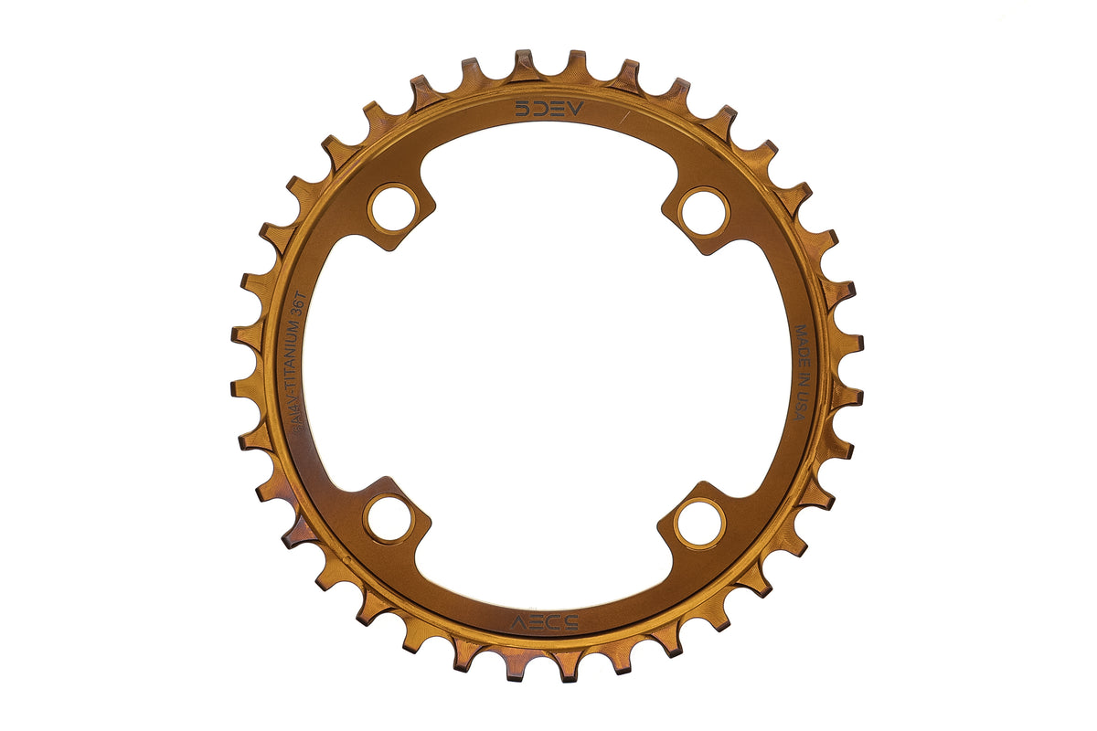 5DEV 104BCD Titanium Chainring | The Pro's Closet