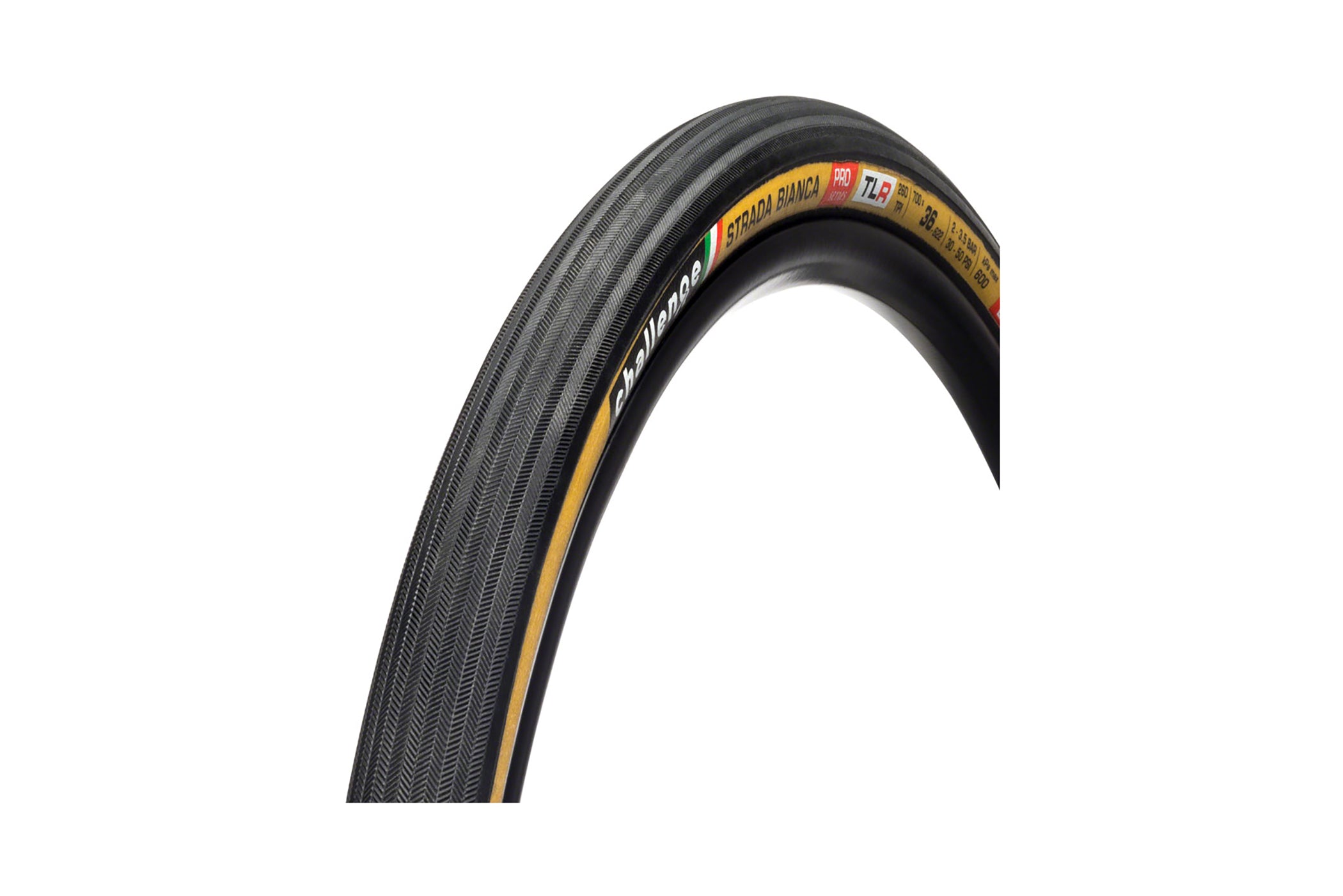Challenge Strada Bianca Pro Handmade Tire 700c 260 TPI Tubeless Black ...