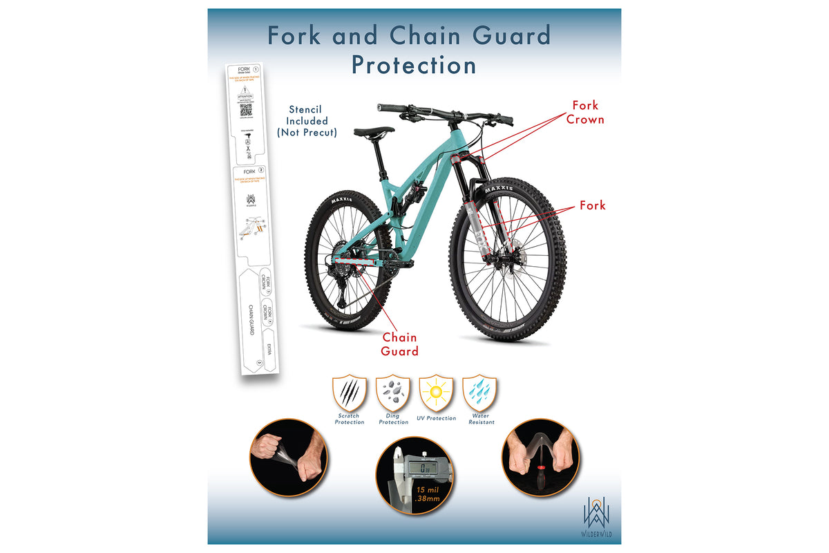 Wilderwild Fork and Chainstay Protection (3' len | The Pro's Closet