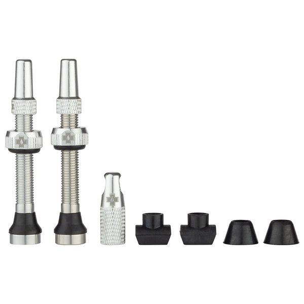Muc-Off Tubeless Valve Kit 44mm Silver | The Pro's Closet