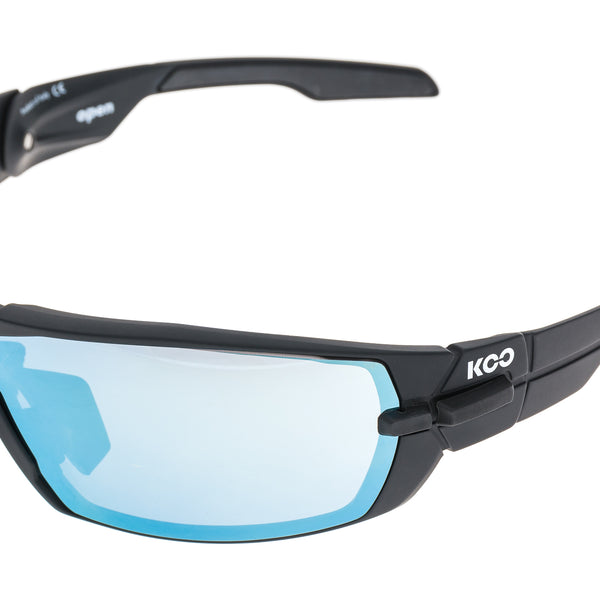 KOO Open Sunglasses Matte Black Frame Superblue | The Pro's Closet