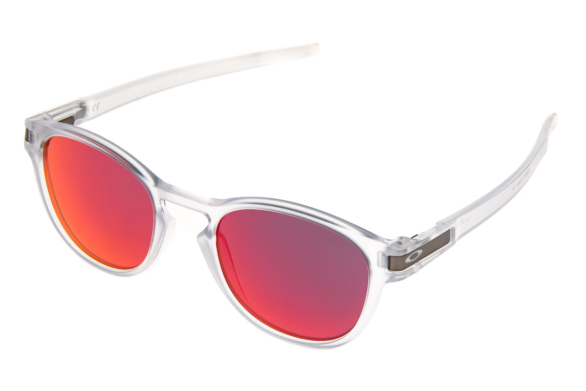 Oakley Latch Sunglasses Frost/Clear Frame Ruby I | The Pro's Closet